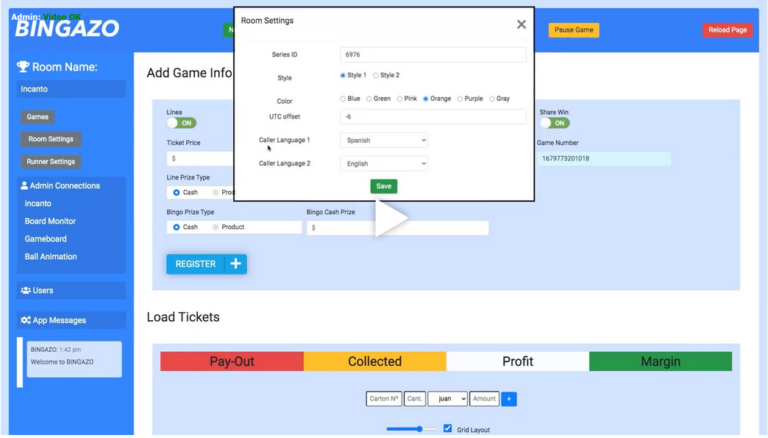 Multiplayer Bingo System - BINGAZO
